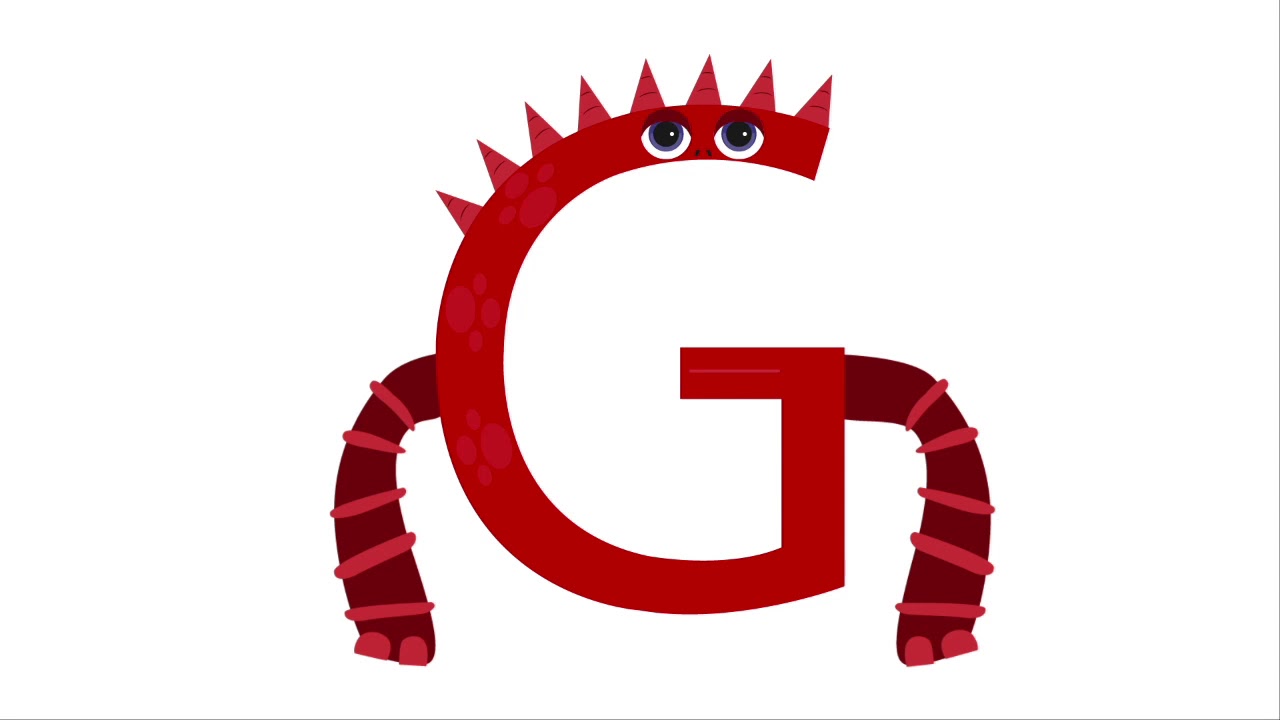 G character - Learn the alphabet more at https://curriculumsquared.org ...