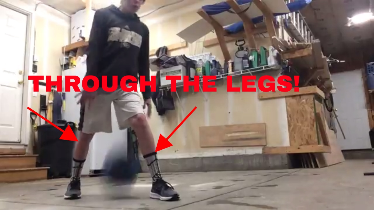 How TO CROSS A BASKETBALL BETWEEN YOUR LEGS! Basketball 101 - YouTube