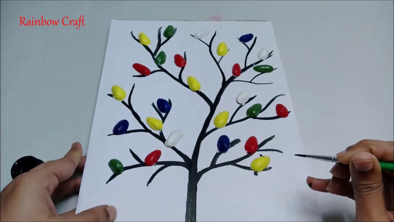 Pista Shell Craft - Rainbow craft - YouTube