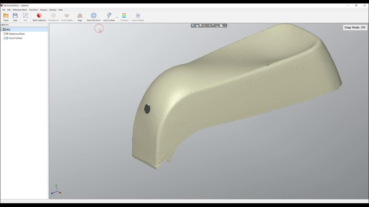 Free form modelling - Mesh2Surface for SOLIDWORKS - 3D Reverse engineering software - YouTube