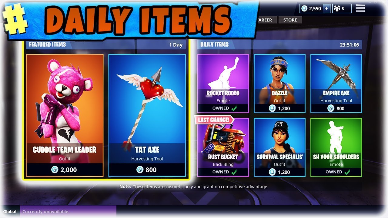FORTNITE *New* Daily Item Shop Today | Featured and Daily Skins & Items ...