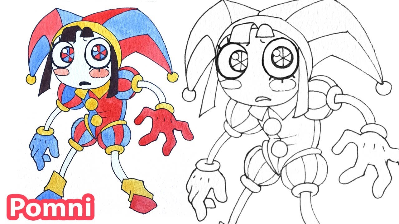 How to draw Pomni from The Amazing Digital Circus! - YouTube