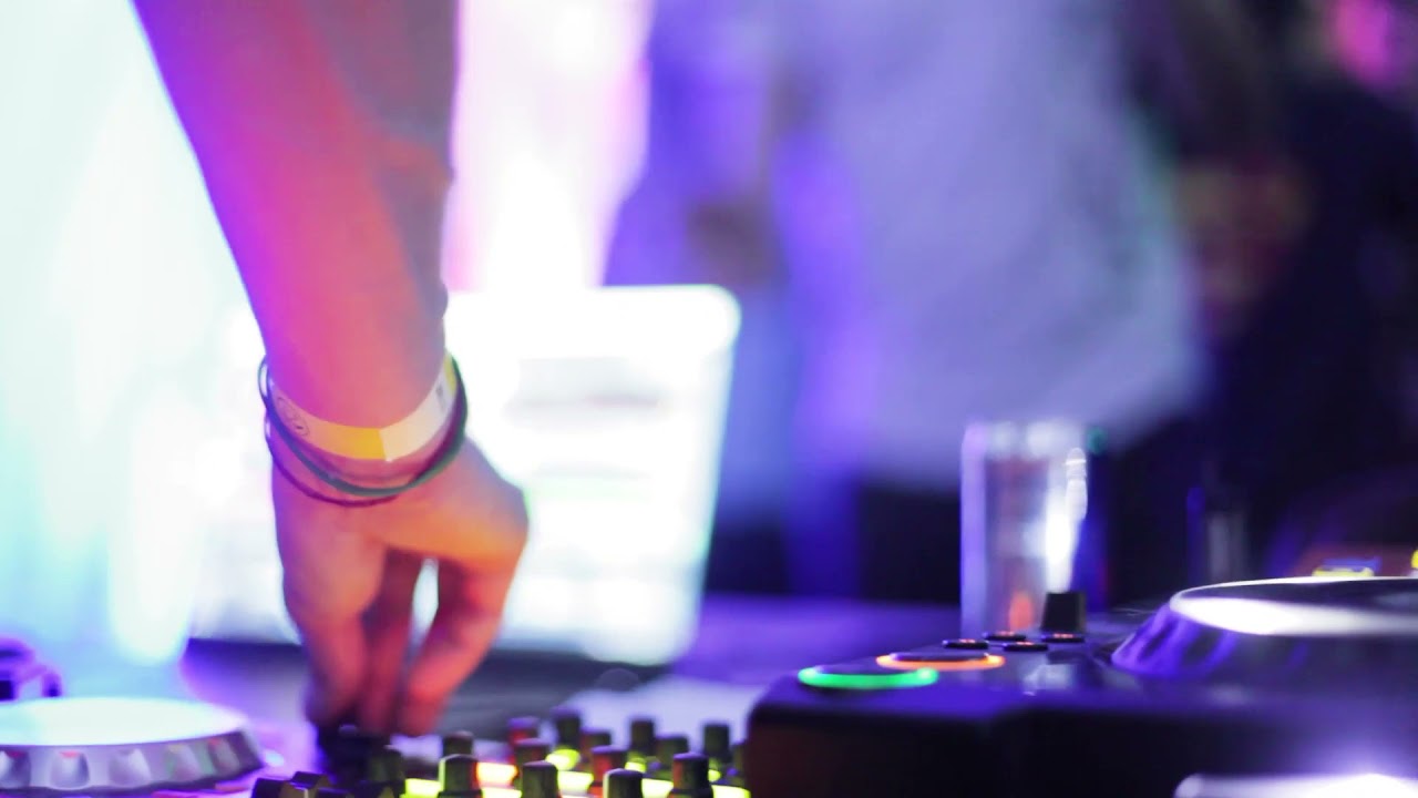 Close-Up View of a Person Using a DJ Mixer | Royalty Free HD Stock ...