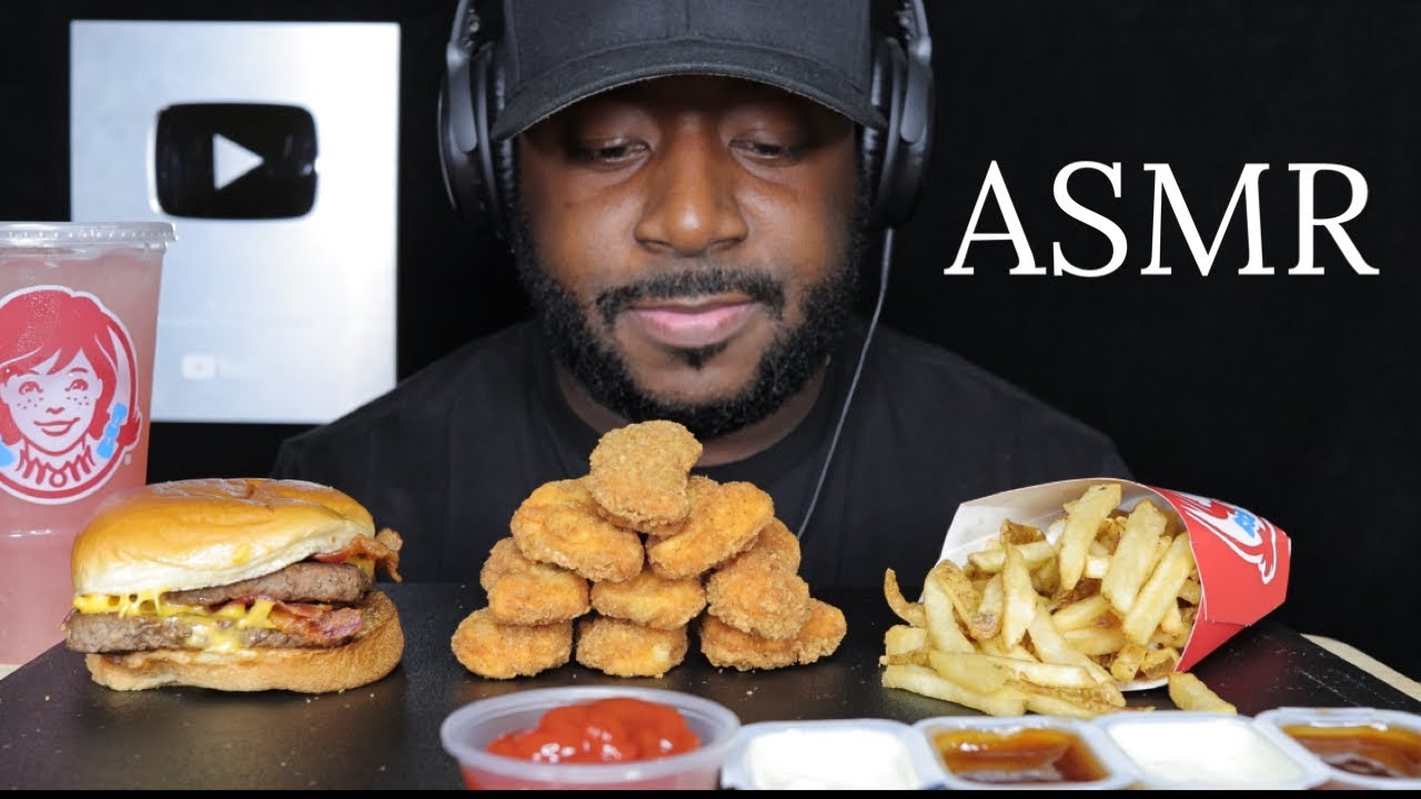 Asmr Eating Wendys Baconator Chicken Nuggets And French Fries Mukbang