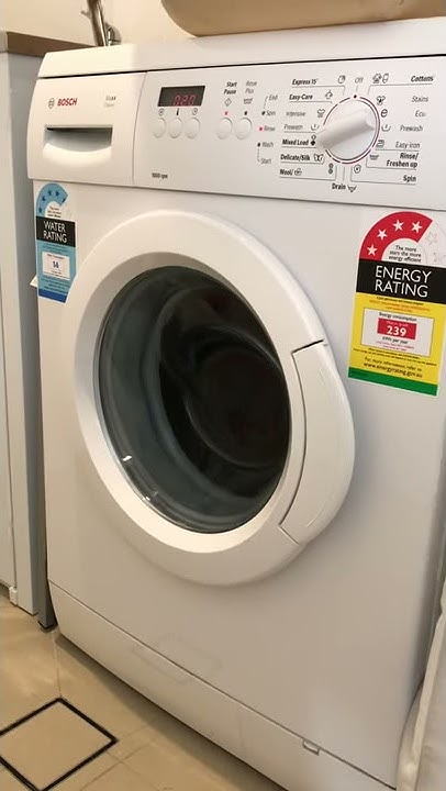 Bosch Washing machine problem #2 - YouTube