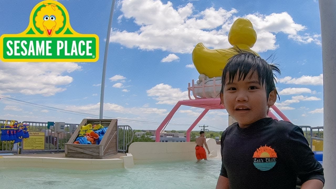 Sesame Place Sky Splash Water Slide - YouTube