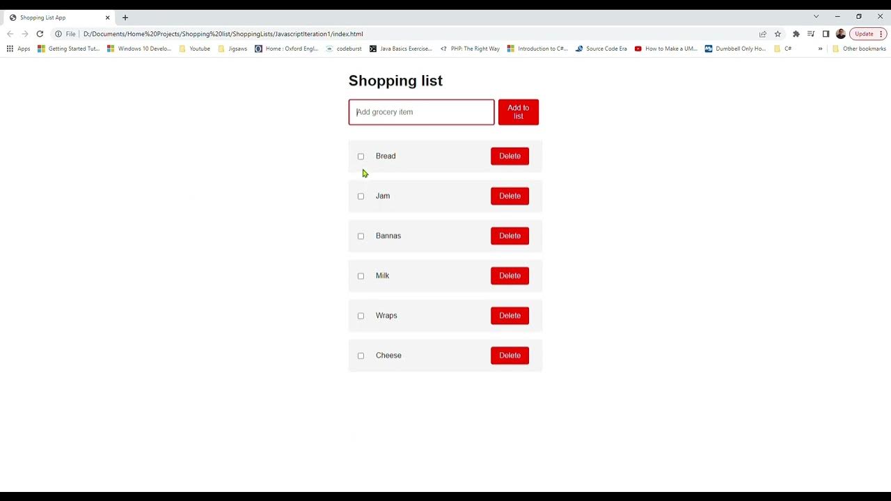 Shopping List App In JavaScript First Version YouTube shopping-list-app-in-javascript-first-version-youtube
