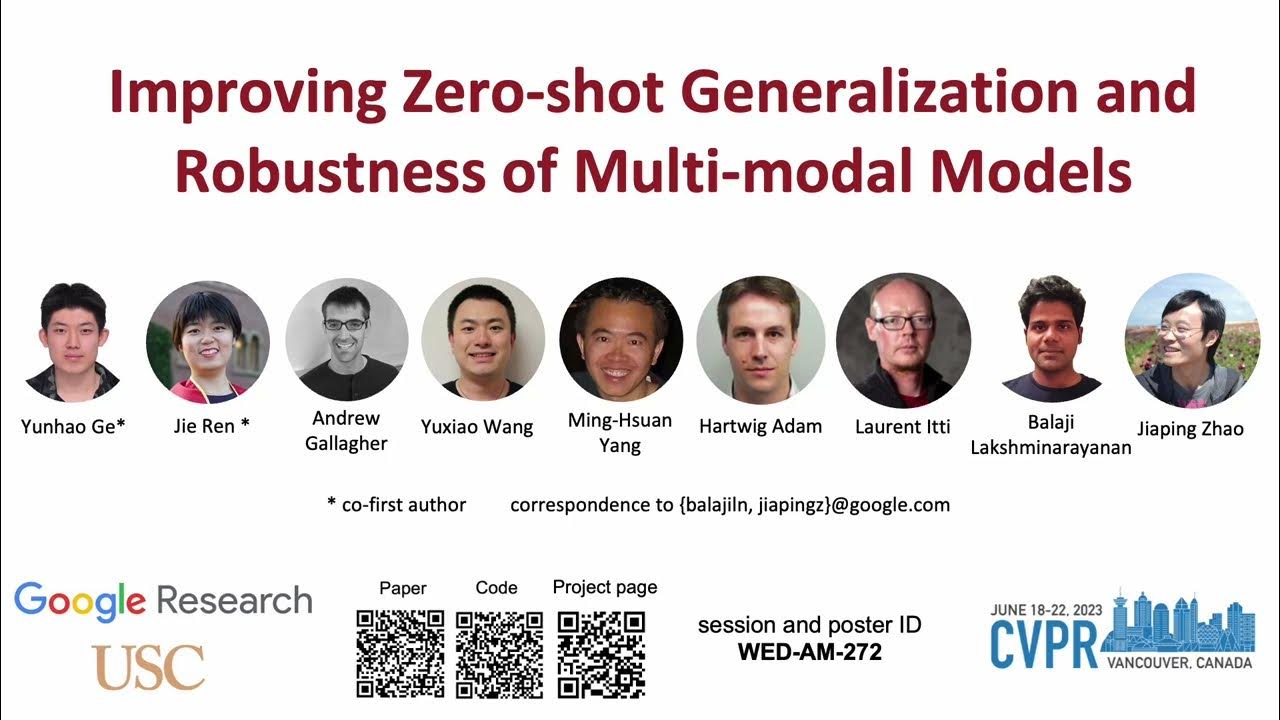 CVPR 2023 Improving Zero Shot Generalization and Robustness of Multi modal Models - YouTube