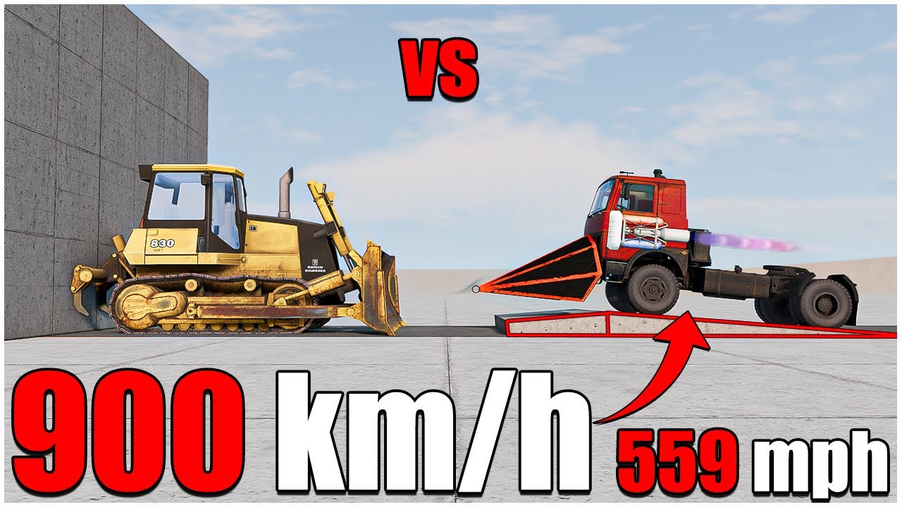 MAZ VS Dozer (172) | Car Body Testing | beamng drive crashes | car ...