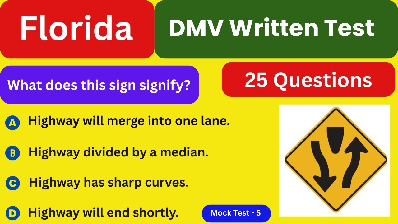 Florida DMV Written Driving Test 2026 Practice Questions and Answers ...