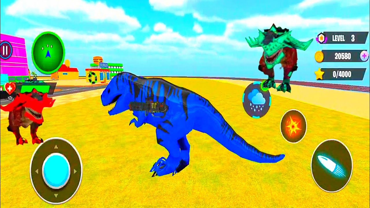 Dino Robot Transforming Game Only For Dinosaur vs Dinosaur Fight Funny ...
