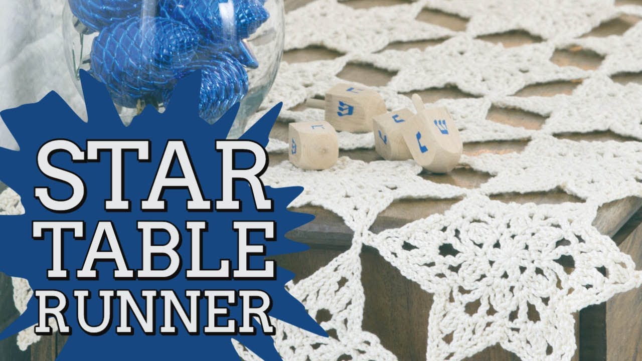 Left Hand: Star Table Runner ⭐ Join As You Go | The Crochet Crowd - YouTube