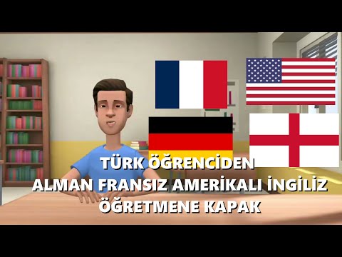 Türk Öğrenciden  Fransız Öğretmene İngiliz Öğretmene Amerikalı Öğretmene Alman öğretmene kapak