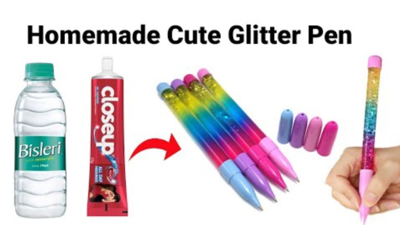 How to make Lava Glitter Lava Pen at home /DIY Glitter pen /Homemade Glitter howtomakeglitterpen ...