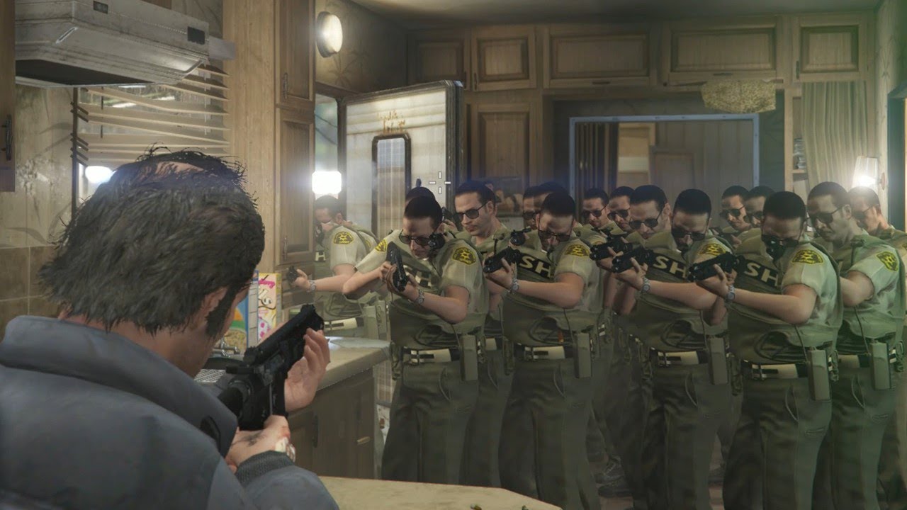 GTA 5 - Trevor Terminator(T-800) enjoys his days +5 star rampage epic ...