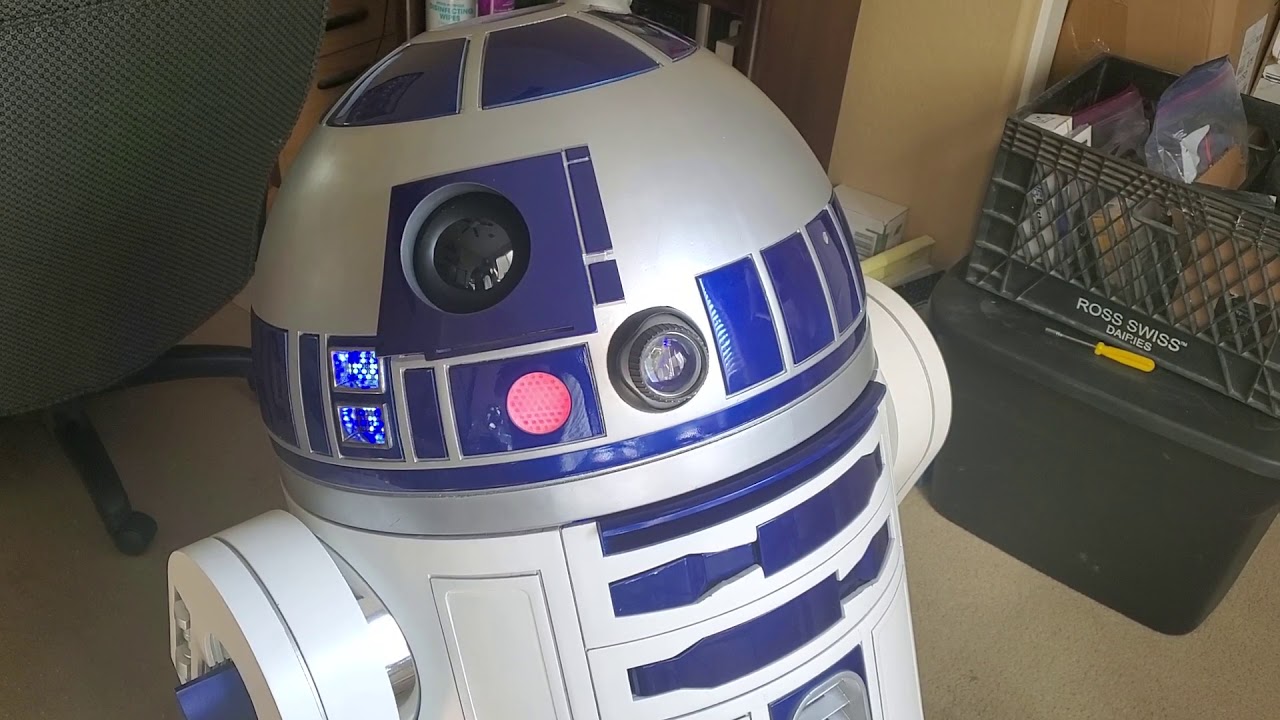 Lifesize 3D printed R2D2 Hello Wave - YouTube