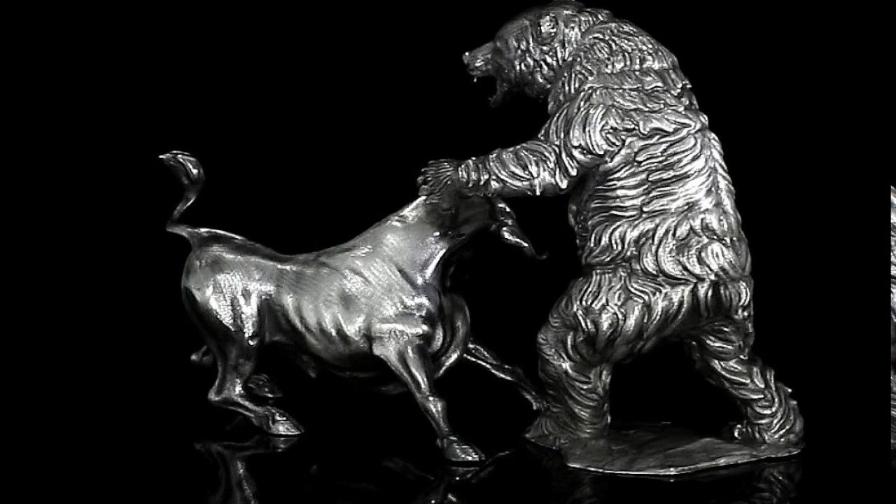 The Bull & Bear Silver Statue Set - YouTube