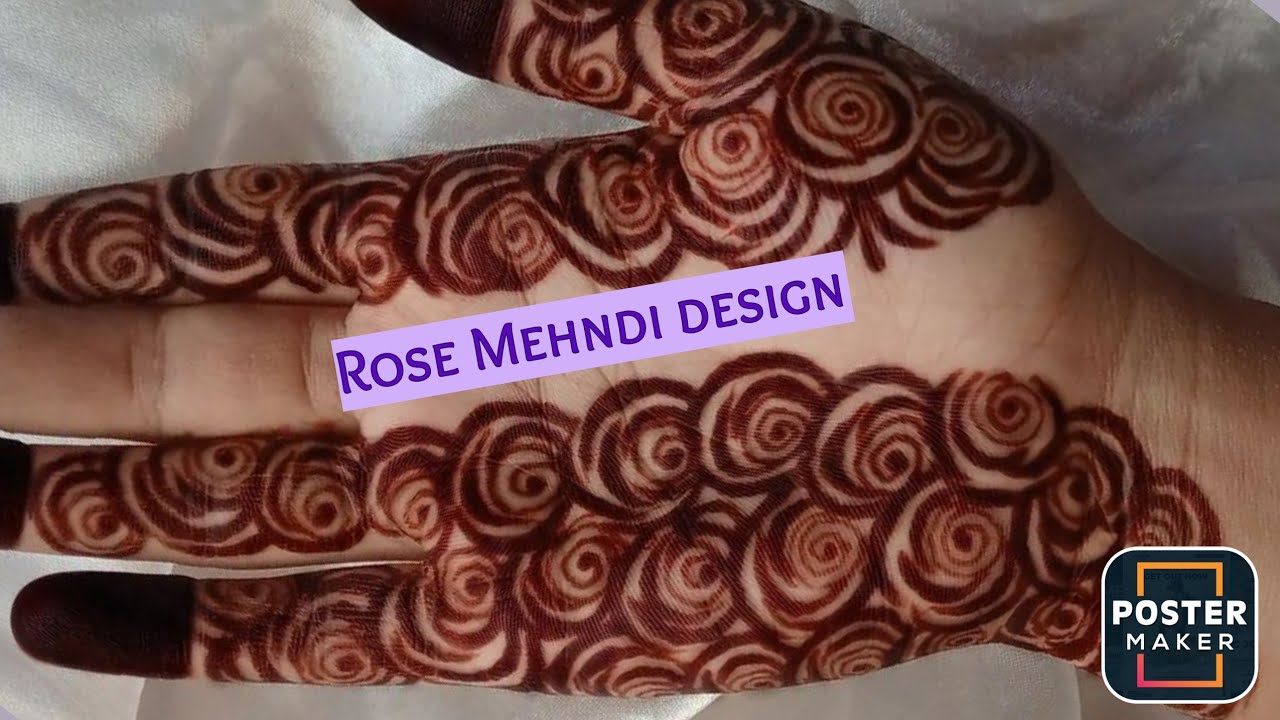 Beautiful rose Mehndi design | Gulab ke phool wali Mehndi design | Rose ...