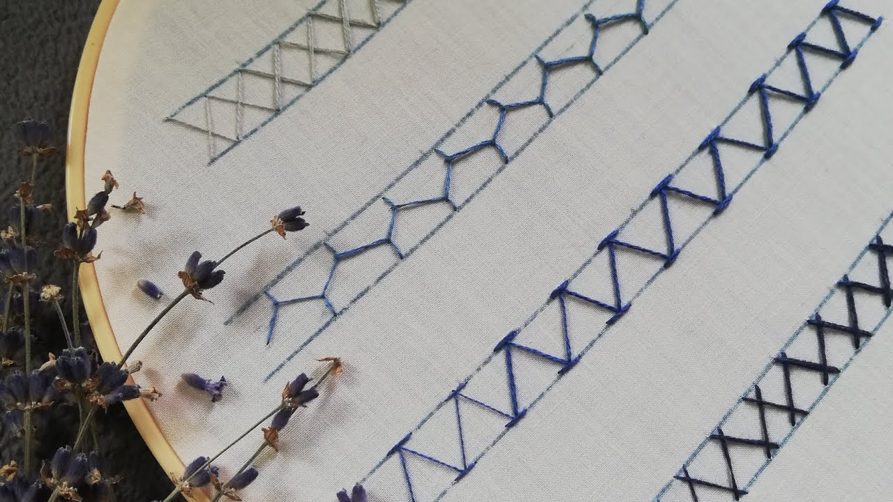 📍4 Basic Embroidery Stitches - using different number of strands 1-6 # ...