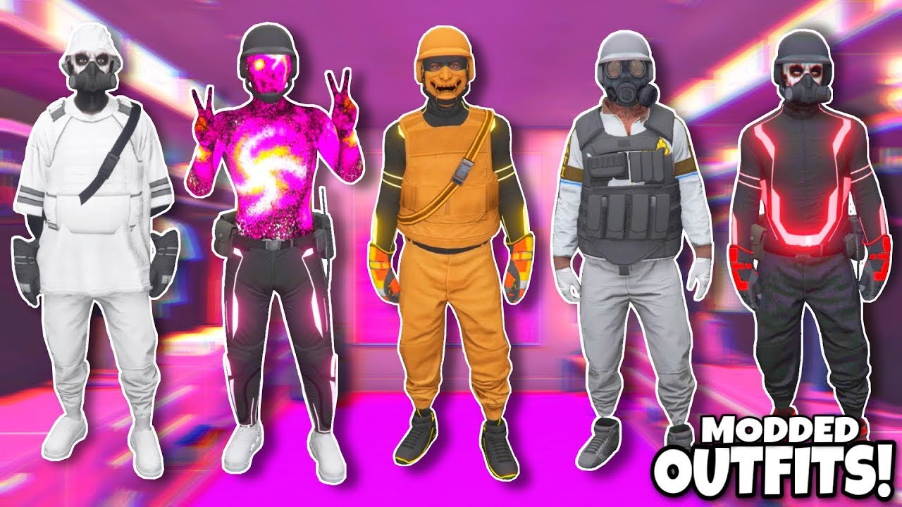 NUEVO TOP 5 CONJUNTOS HACKERS SIN MOD MENU MODDED OUTFIT GTA 5 ONLINE ...