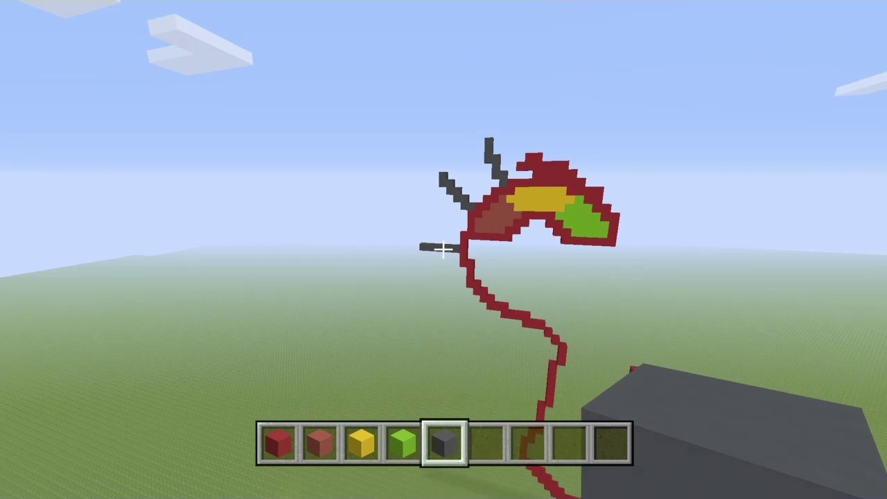 Minecraft: Ray Gun Pixel Art - YouTube