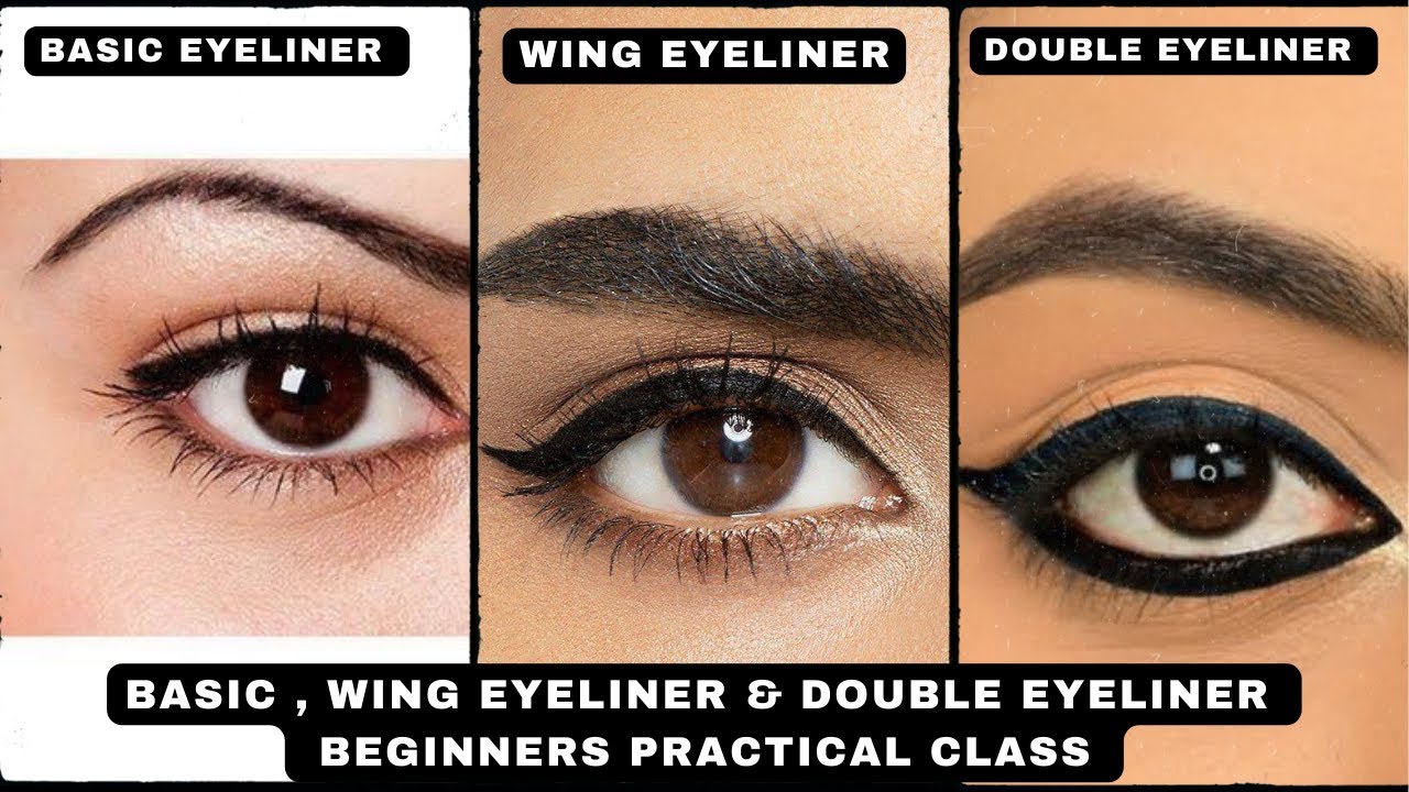 Basic Eyeliner & Wing Eyeliner for Beginners | Practical Class | Online ...