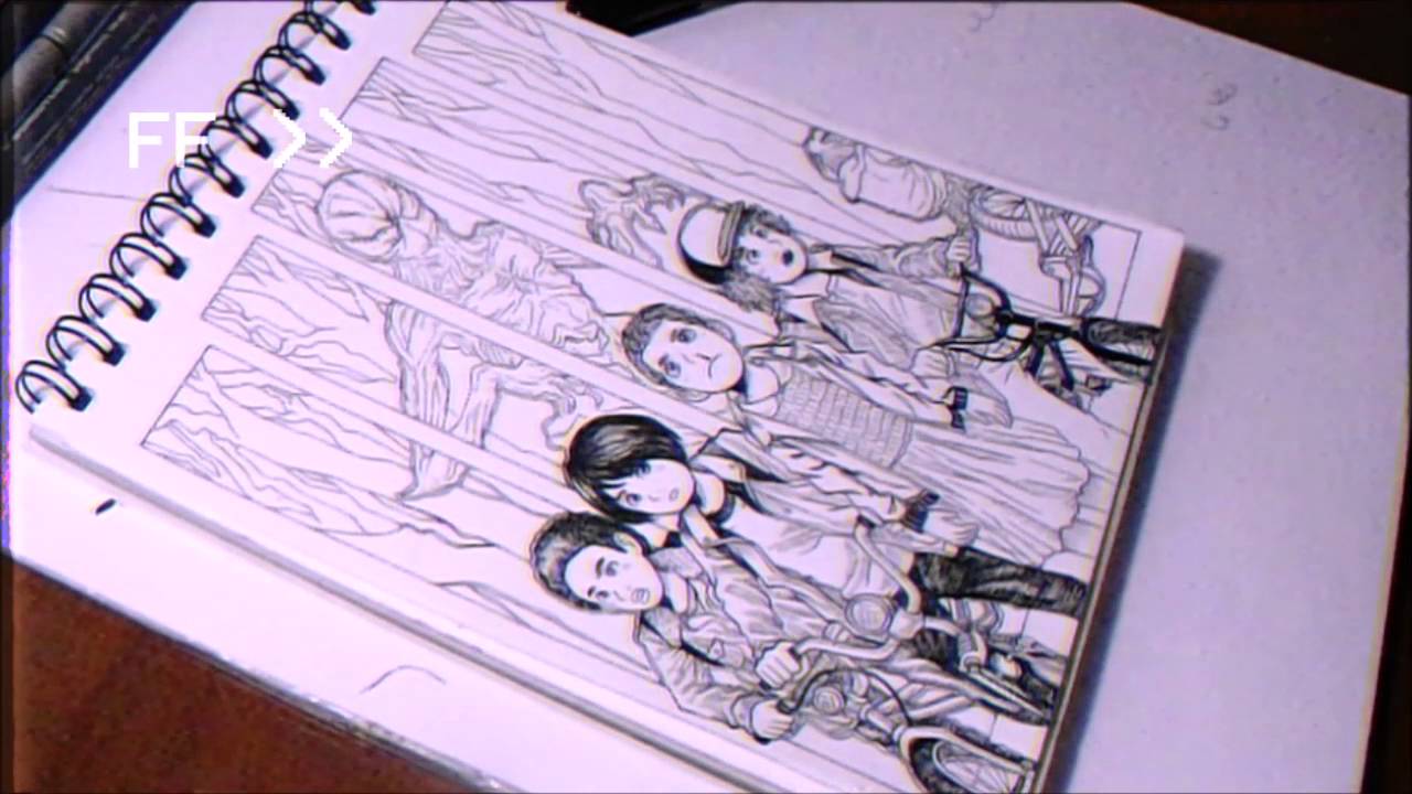 Stranger Things Fanart - [Traditional] Ink Process - YouTube