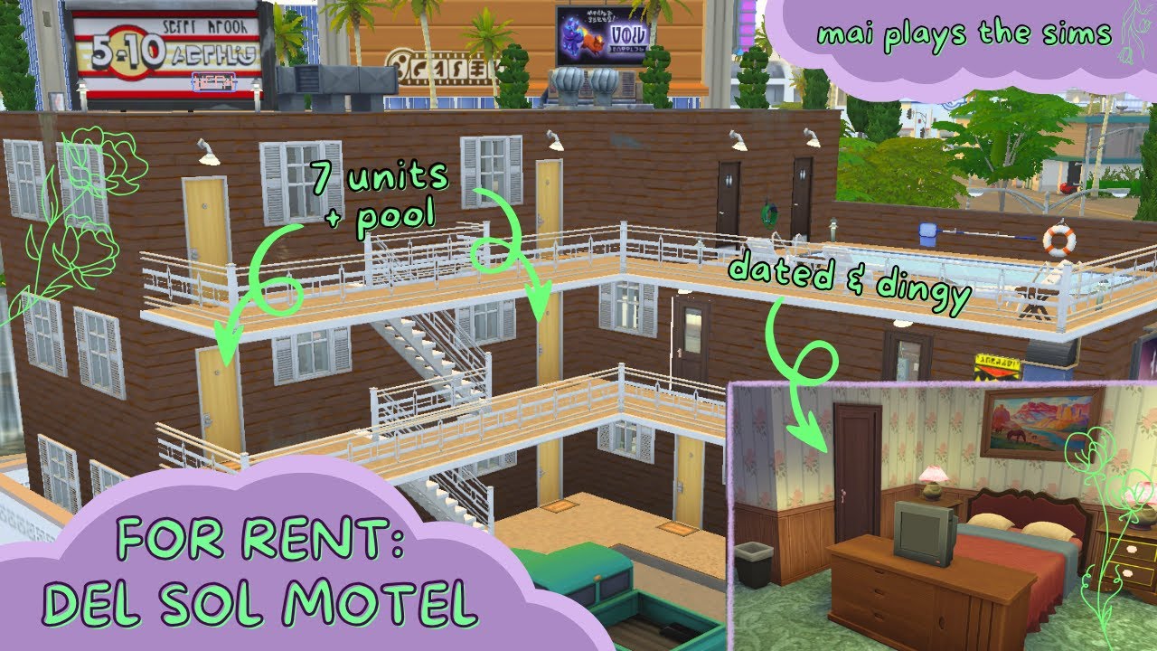 i made a realistic and grungy motel in del sol valley with 7 units ...