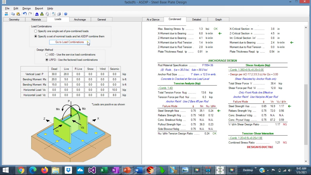 How to Design Biaxial Base Plates Using ASDIP STEEL - YouTube