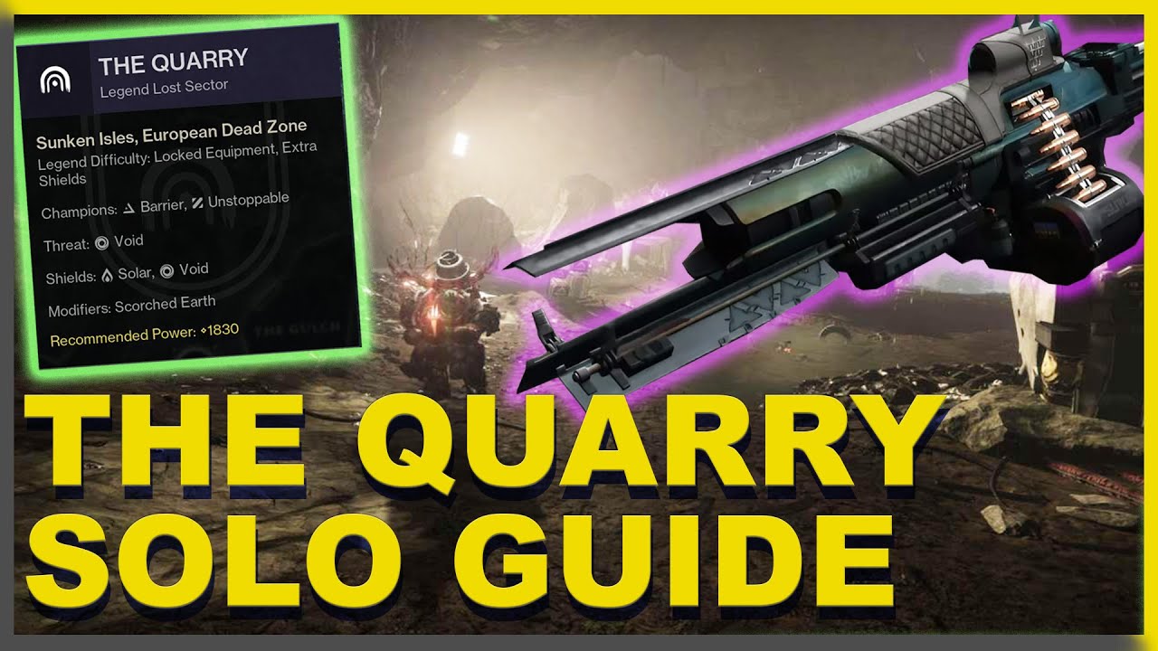 The Quarry Solo Legendary Lost Sector - Destiny 2 - YouTube