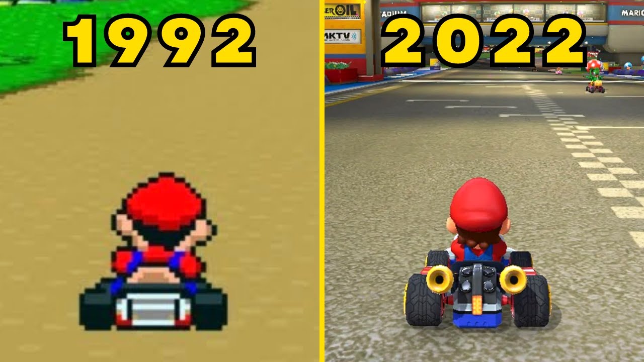 Evolution of Mario Kart Games 1992-2022 - YouTube