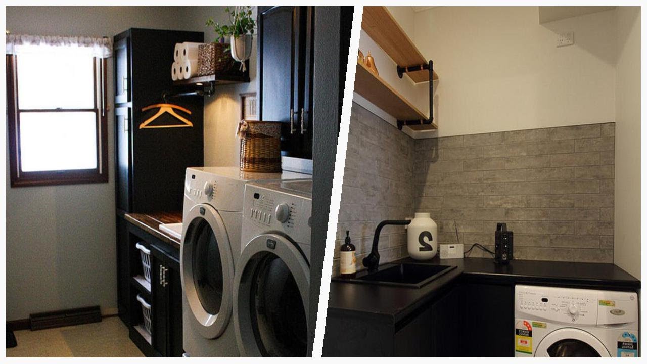 75 All Cabinet Finishes Industrial Laundry Room Design Ideas You'll ...