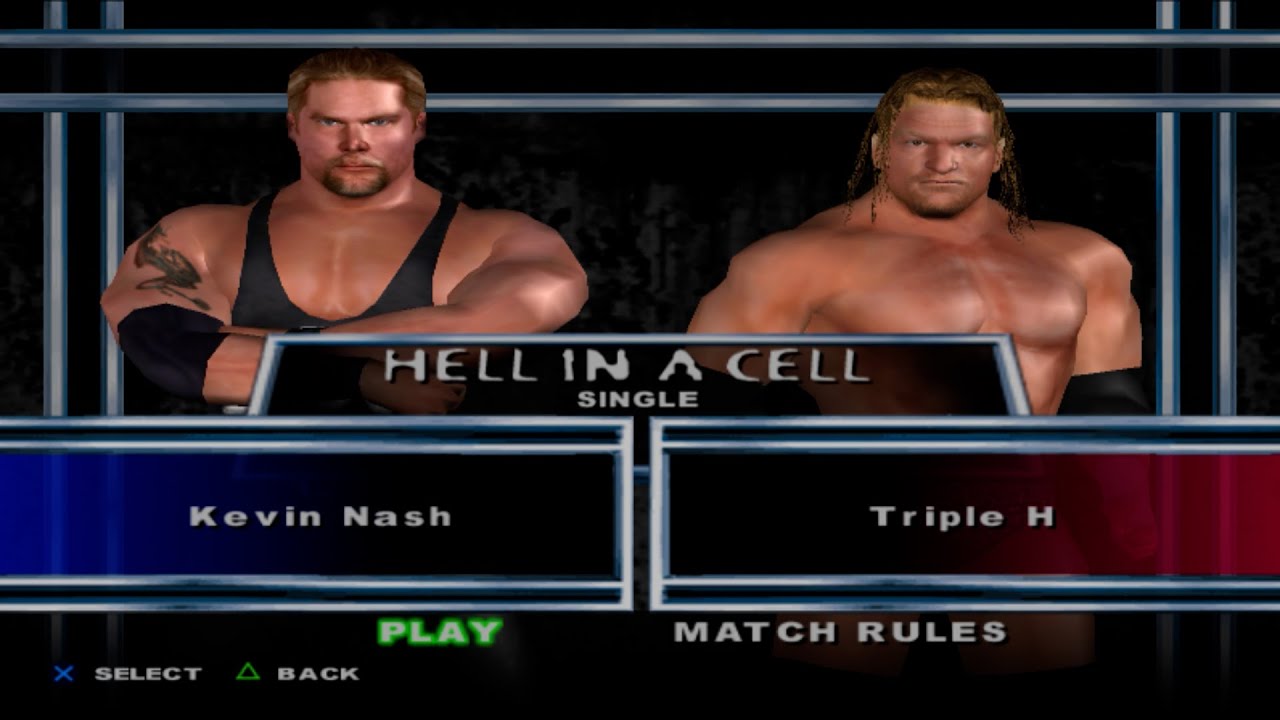 WWE SmackDown! Here Comes the Pain - Kevin Nash VS Triple H (HELL IN A ...