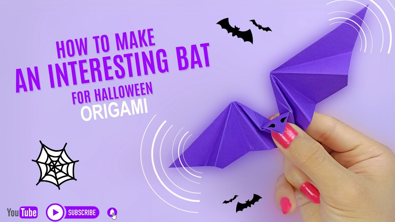 How to make an origami bat for Halloween _A bat that flies🦇🧟‍♂️ - YouTube
