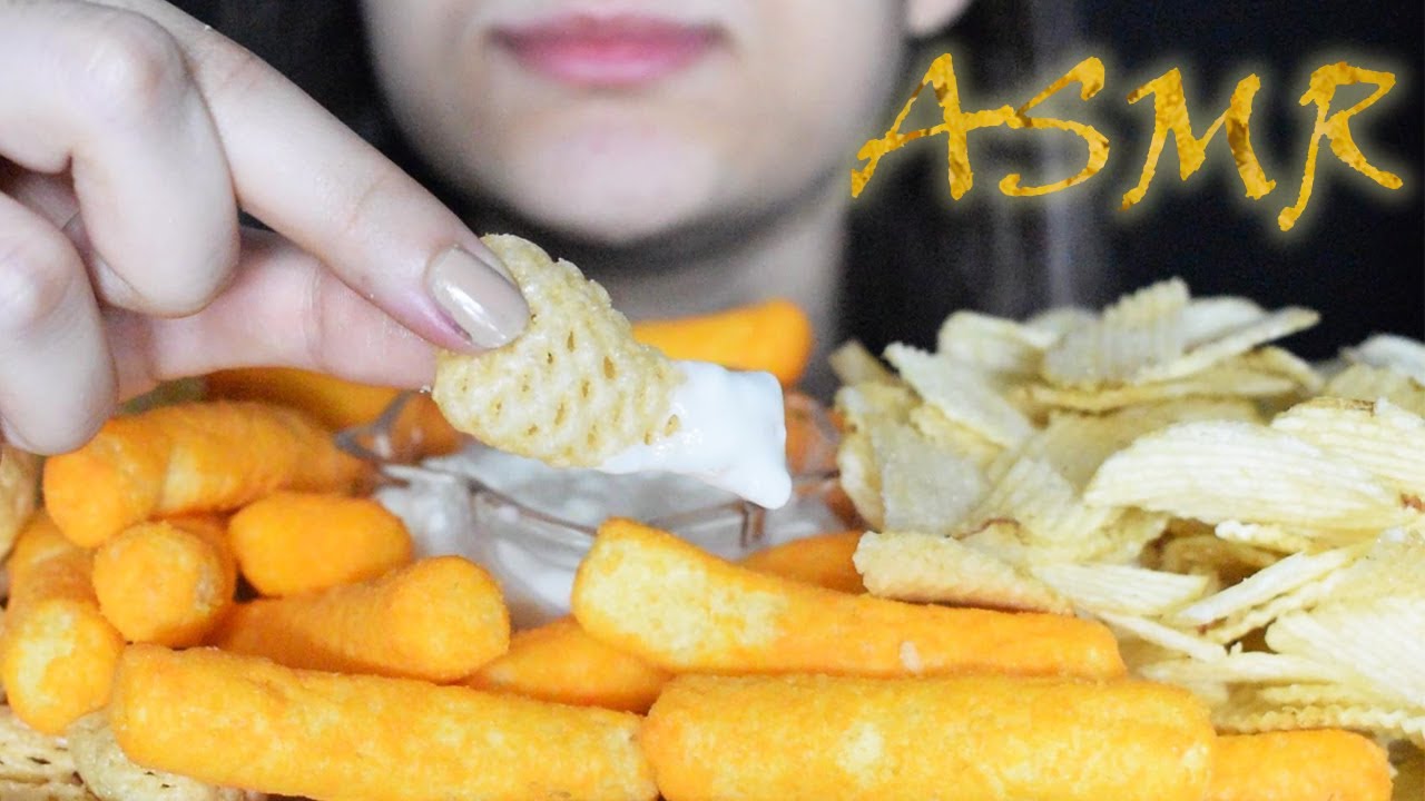 ASMR CHIPS MUKBANG 3 DIFFERENT FLAVORS ULTRA CRUNCH EATING SOUNDS (no ...