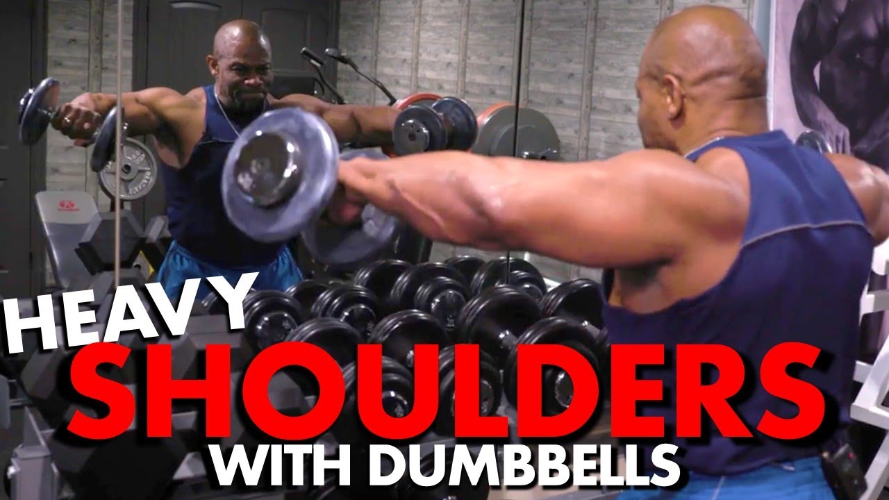 HEAVY SHOULDERS with DUMBBELLS - YouTube