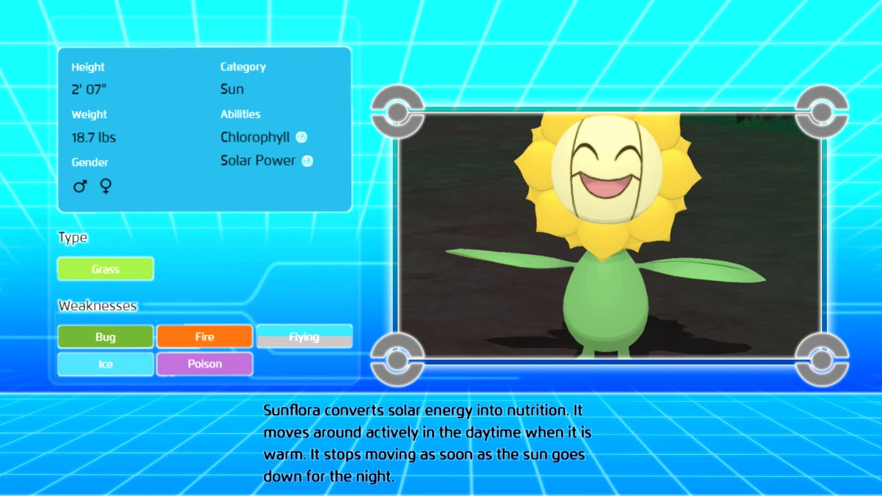 Sunflora #192 Pokedex Go Data - YouTube