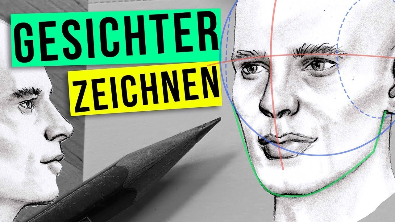 GESICHT ZEICHNEN aus ALLEN PERSPEKTIVEN | Tutorial für Anfänger - YouTube