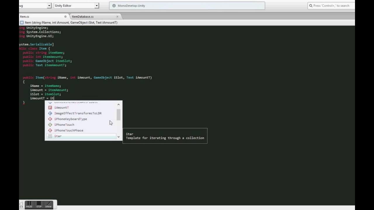 Unity3D Tutorial How to create Inventory System | Part 3 | Item Amount - YouTube