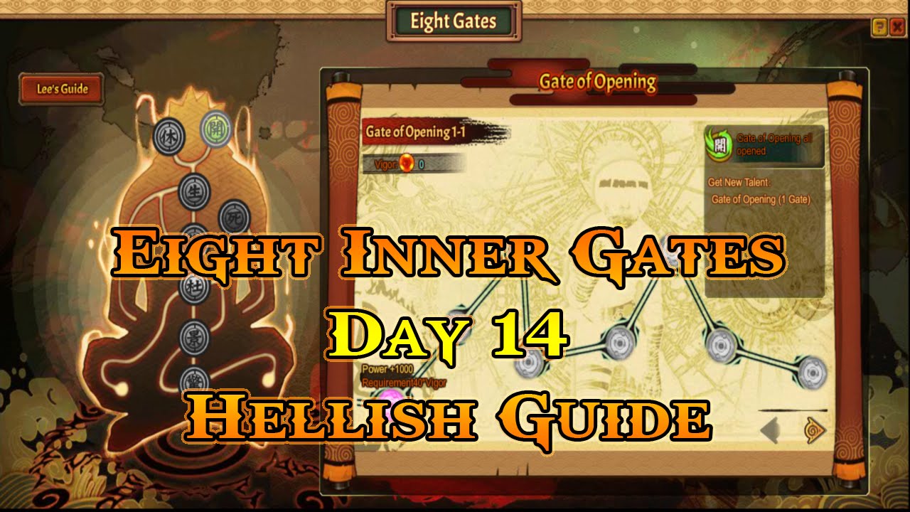 Anime Ninja | Eight Inner Gates : Day 14 | Hellish Guide | Naruto Game ...
