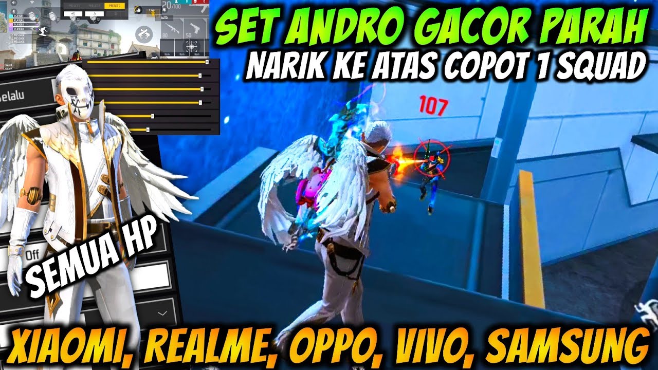 PENGATURAN SET ANDRO GACOR BANGET ⚡ Sensitivitas FF Auto Headshot 2024 Setelah Update ⚙️ Semua ...