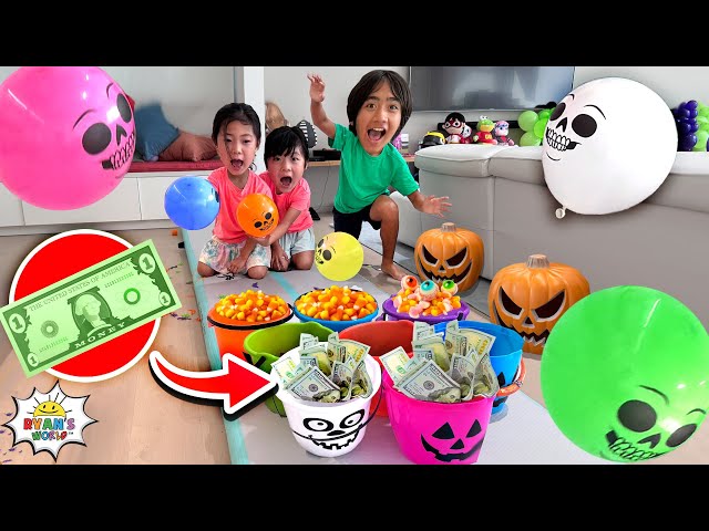 Halloween Balloon Boo Bucket Challenge! Win Money or a Treat! - Videos ...