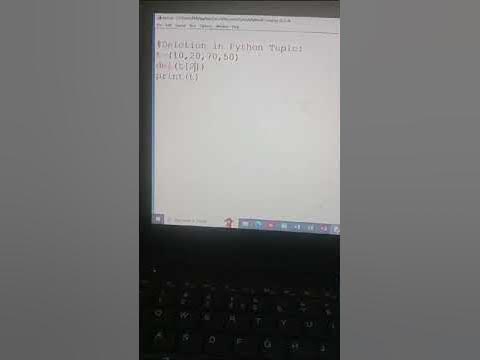 Deletion in Python Tuple - YouTube