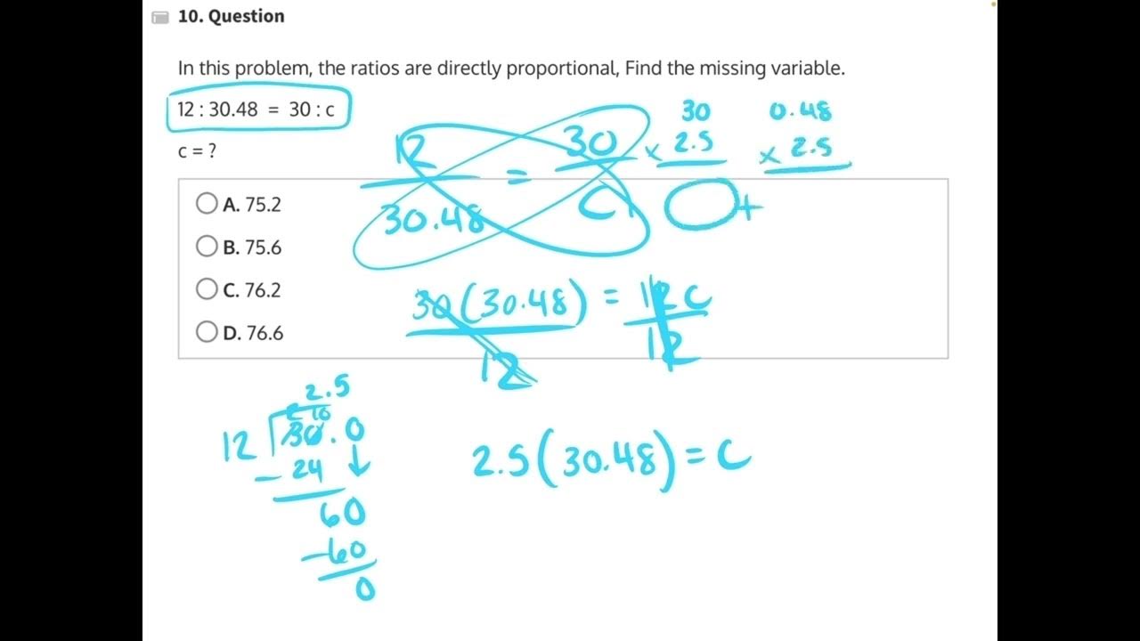 Solve Proportions 10 V2 - YouTube