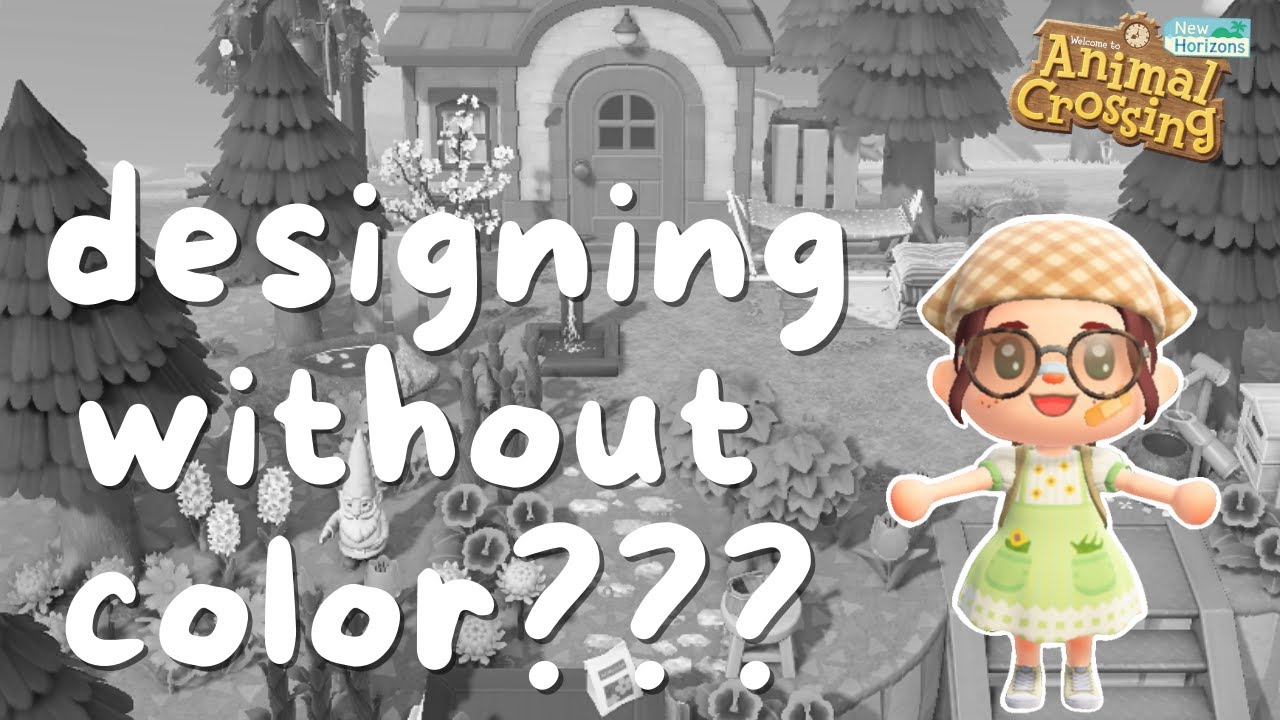 Designing An Area In Greyscale!? | Animal Crossing New Horizons - YouTube