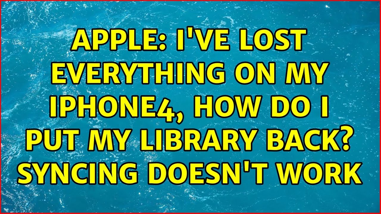 Apple I ve Lost Everything On My Iphone4 How Do I Put My Library Back apple-i-ve-lost-everything-on-my-iphone4-how-do-i-put-my-library-back