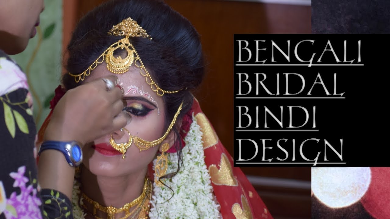 Traditional Bengali bridal bindi designs | white bridal bindi designs ...