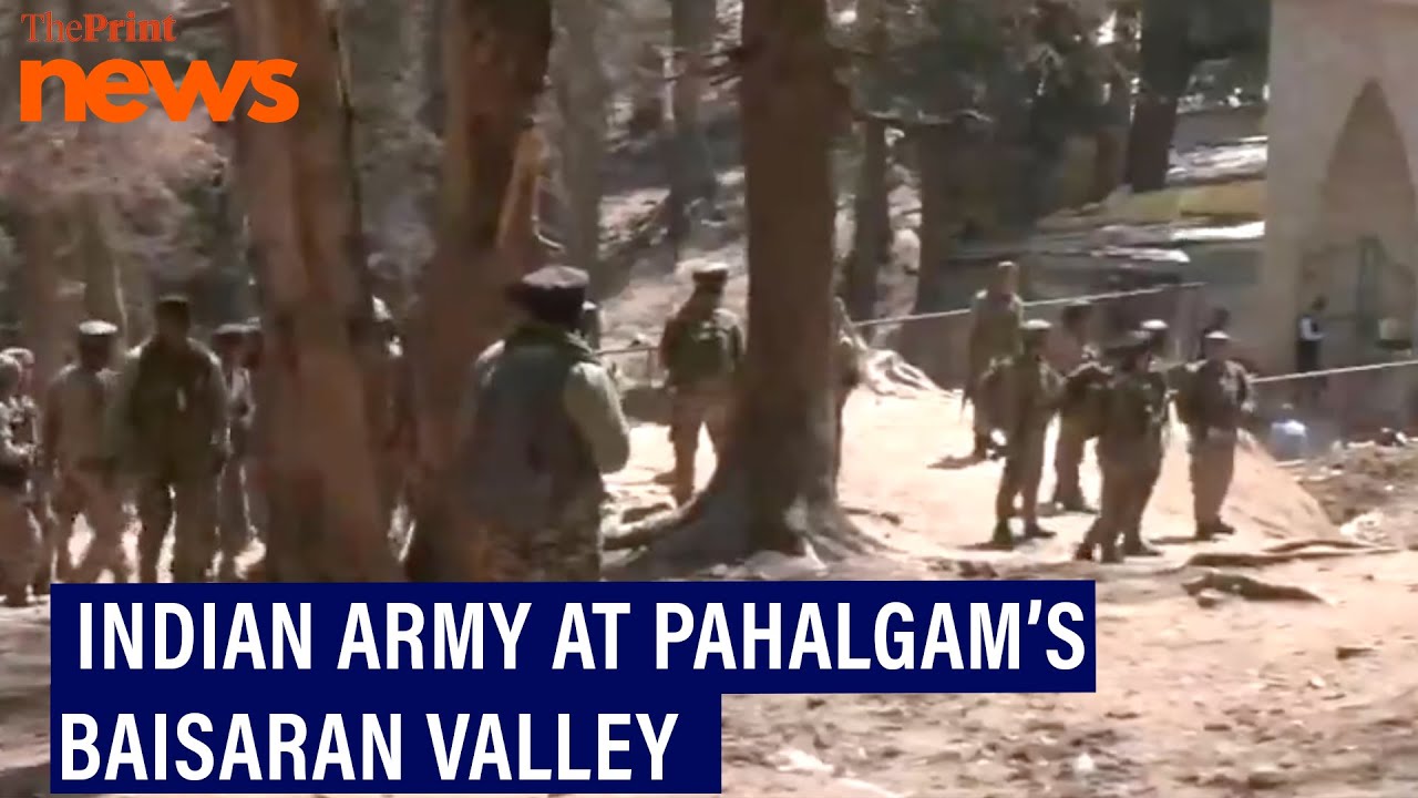 Indian Army personnel arrive at the attack site in Pahalgam’s Baisaran ...