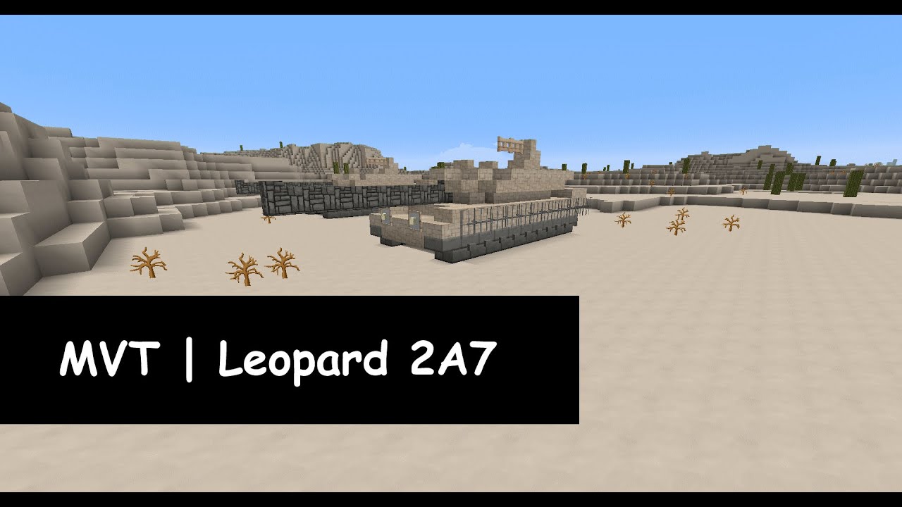 Minecraft Vehicle Tutorial | Leopard 2A7 - YouTube