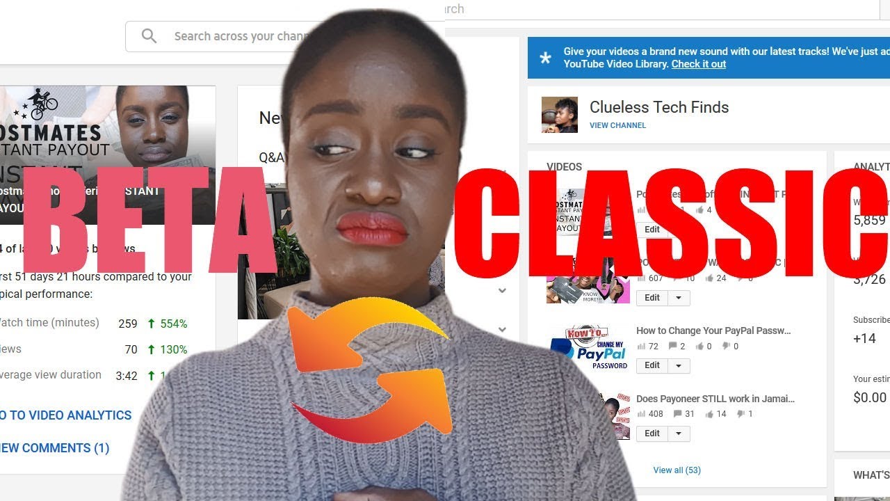 How to switch from YouTube BETA to YouTube Classic in Creator Studio ...